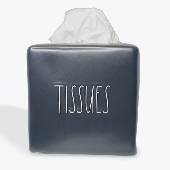 Rae Dunn | Accents | Rae Dunn Ceramic Square Tissue Box Cover In Black ...